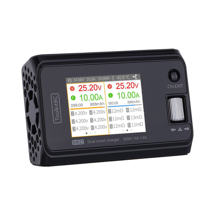 ToolkitRC M6D Dual Channel 500W 16A 2-6S DC Smart Ladegerät ...